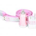 Glamour Pink Iphone Charger Set - Also Compatible With Ipod And Ipad on ...