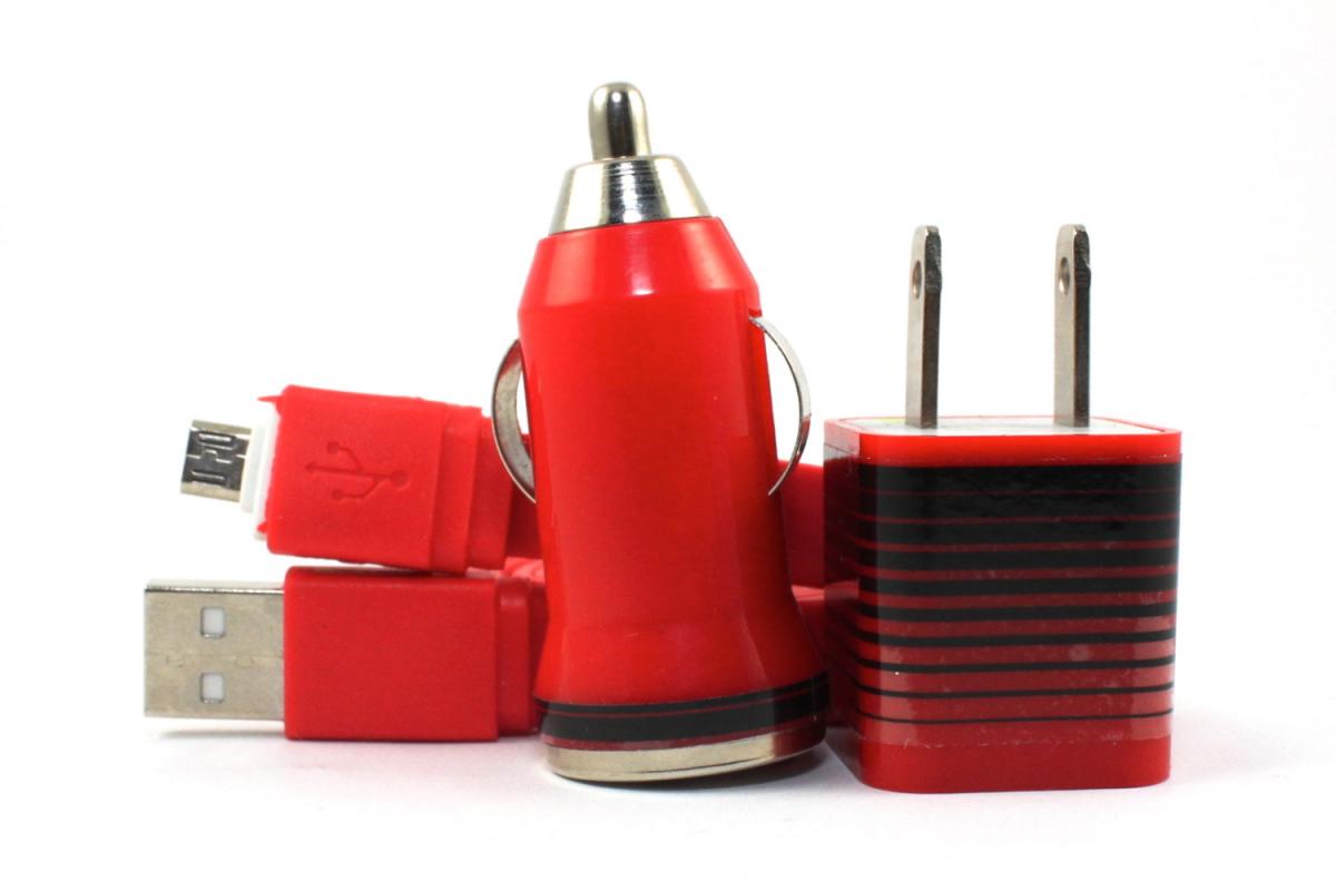 Red Mobile Phone Charger For Android - Micro Usb - Htc - Samsung Galaxy ...