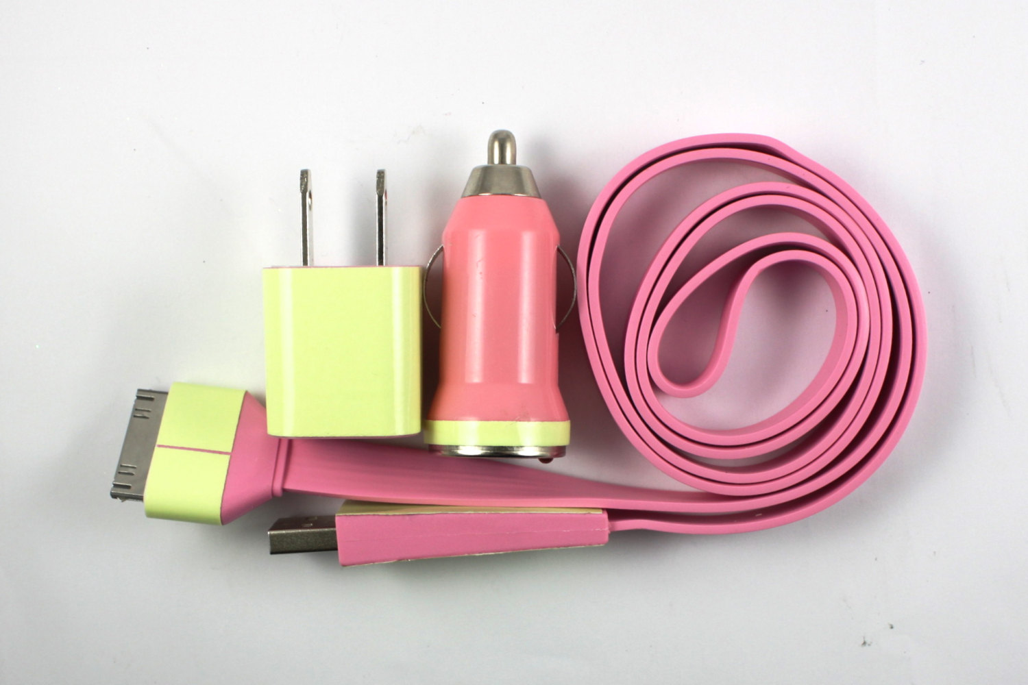 Glow In The Dark Iphone Charger - Pink Glow In The Dark Flat Noodle ...